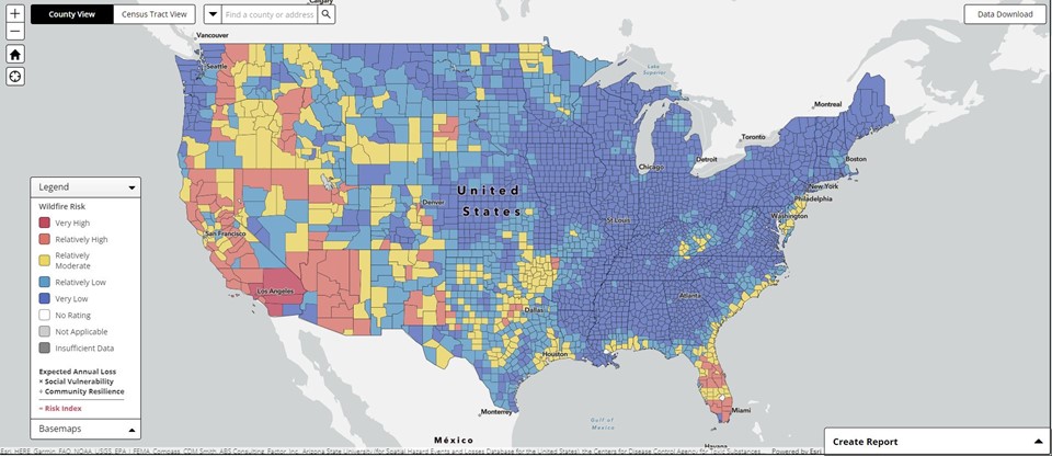 Maps Comparing Wildfire Incidents in Mid-June 2023 with the Locations ...